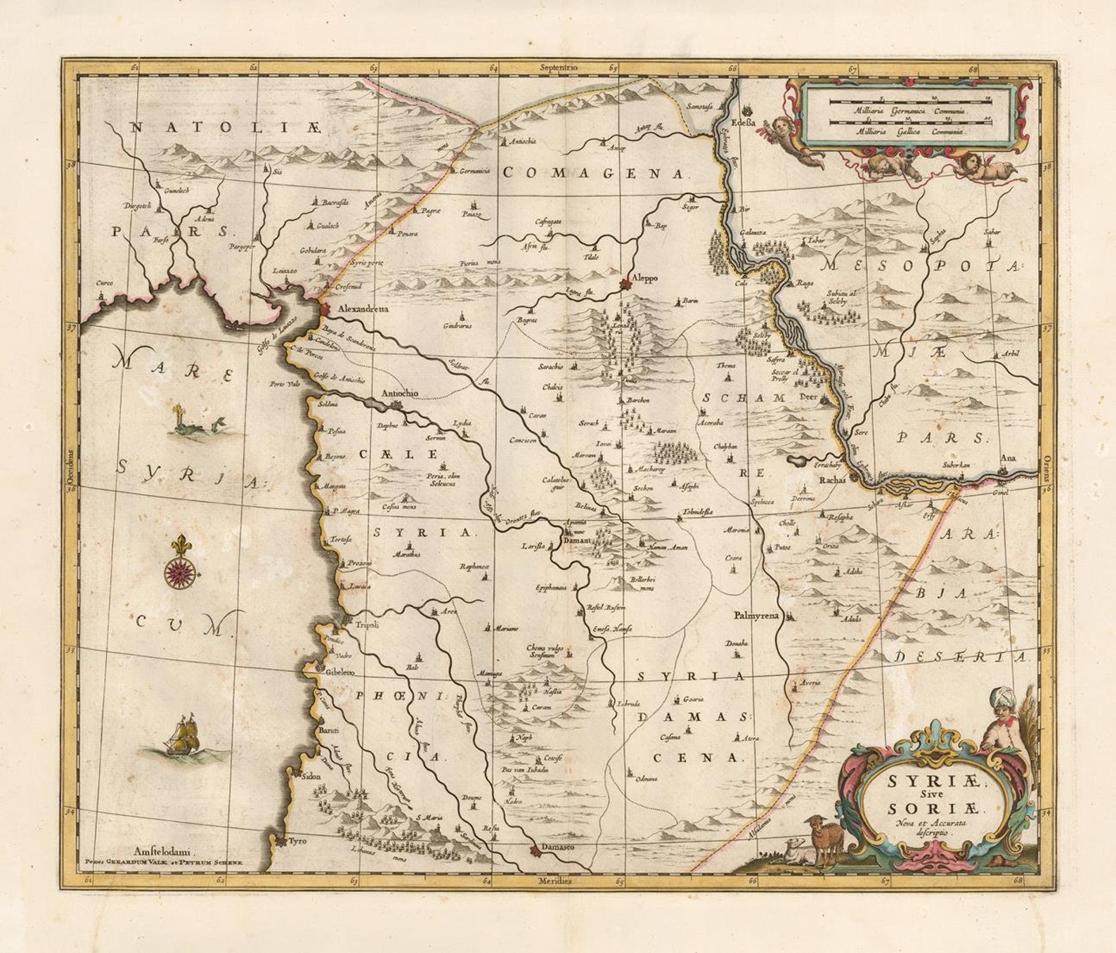 Old Map of Syria 1690 Ancient Map Very Rare Fine - Etsy