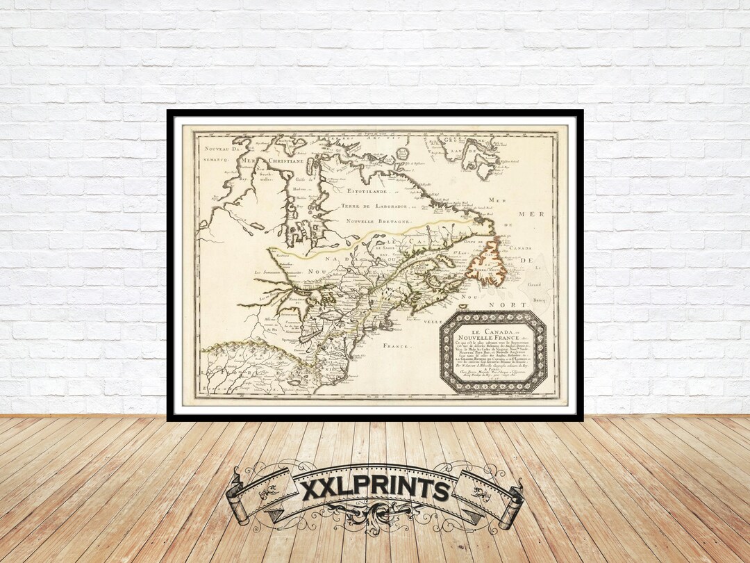 1656 Map of Canada: Nouvelle France, Antique Fine Art Print - Etsy