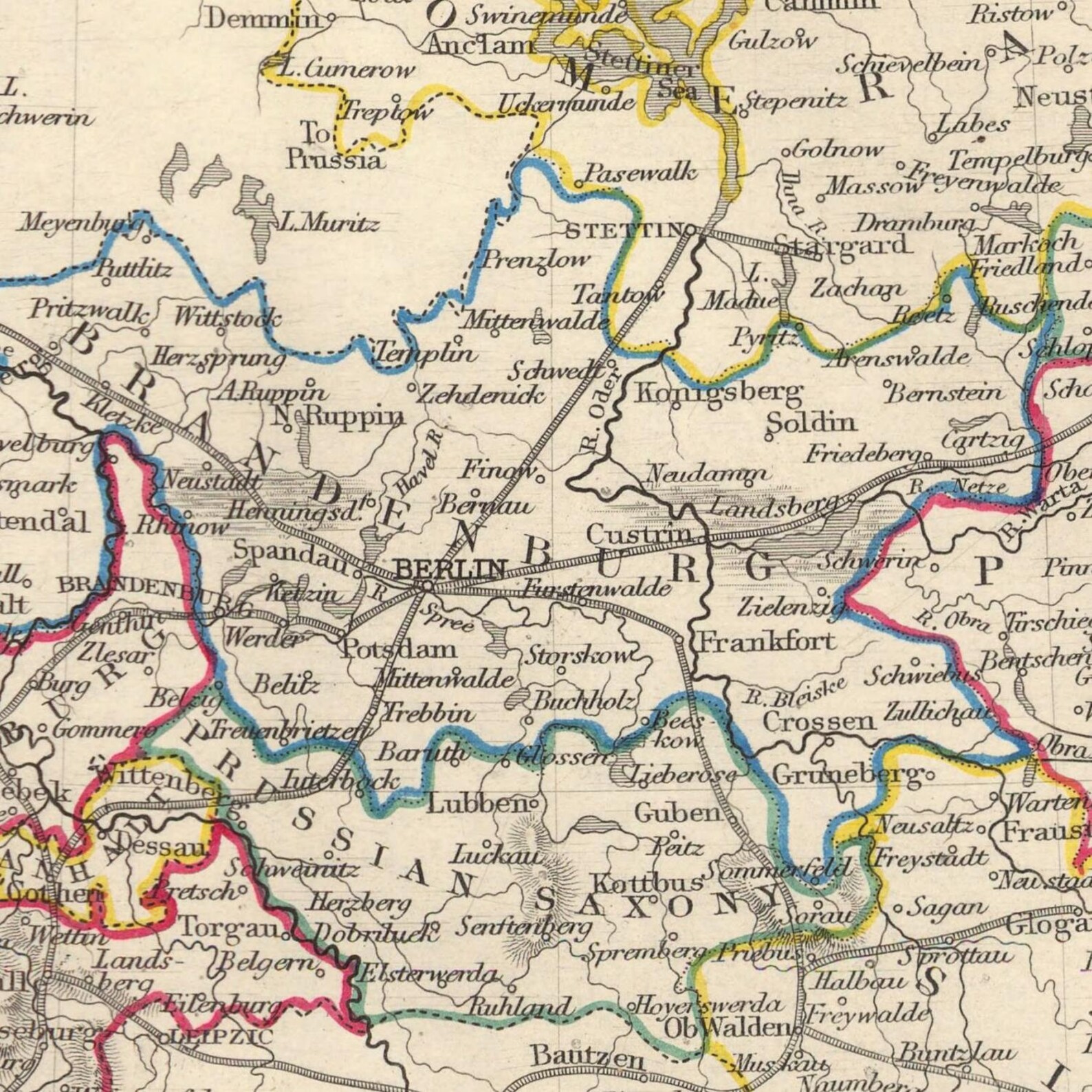 Old Map of Prussia 1851 Antique Map Fine Reproduction | Etsy