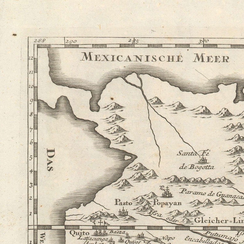 Old Map of Amazon 1728 Very Rare Map Antique Fine - Etsy