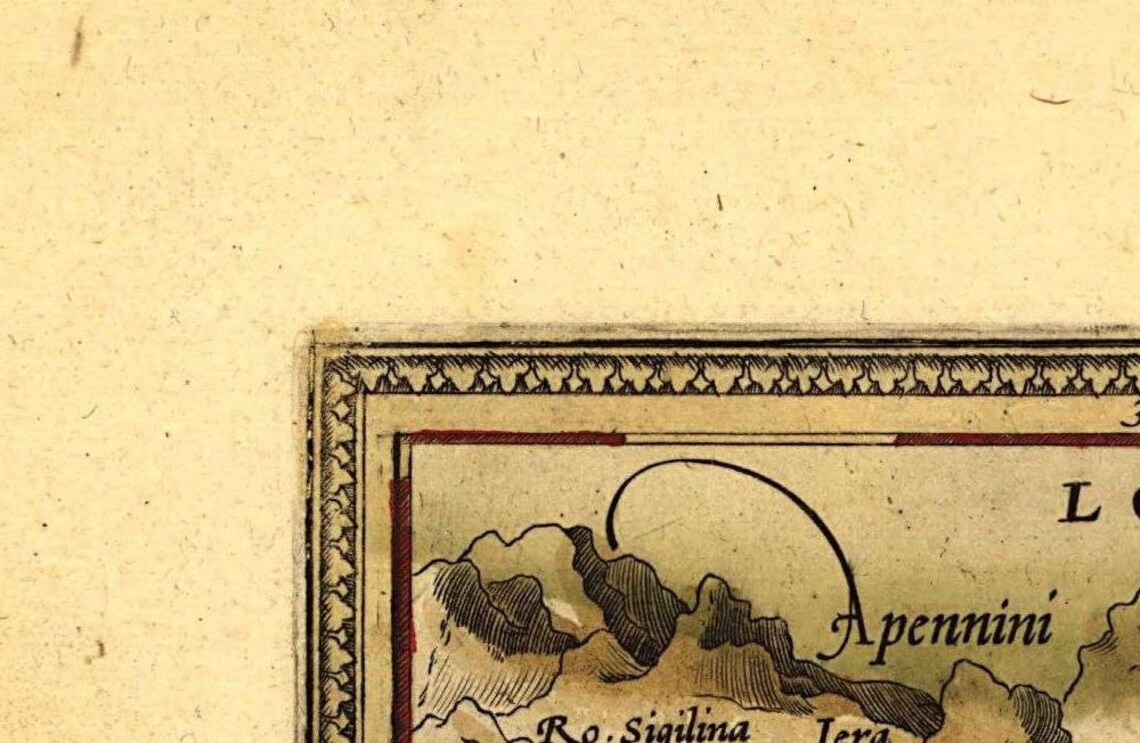 Antique Map of Tuscany Italy 1521 Extremely Rare Map Huge | Etsy