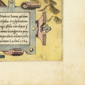 Ancient Map of Ancona, 1564, Very Rare, Fine Reproduction, Large Map ...