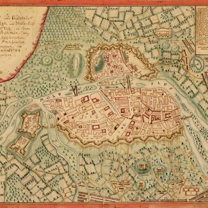 Antique Prague Map Print, 1744 City Plan, Fine Art Reproduction - Etsy