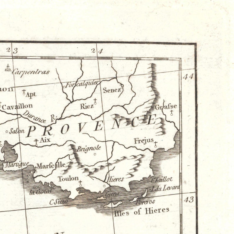 Antique Map of Spain and Portugal 1790 Antique Decor Fine - Etsy