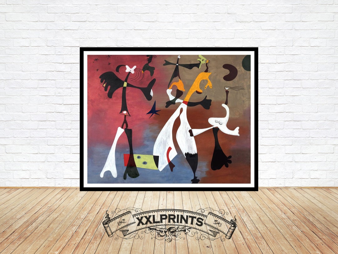 Joan Miro, Painting (figures With Stars), 1933, Fine Reproduction, Fine ...