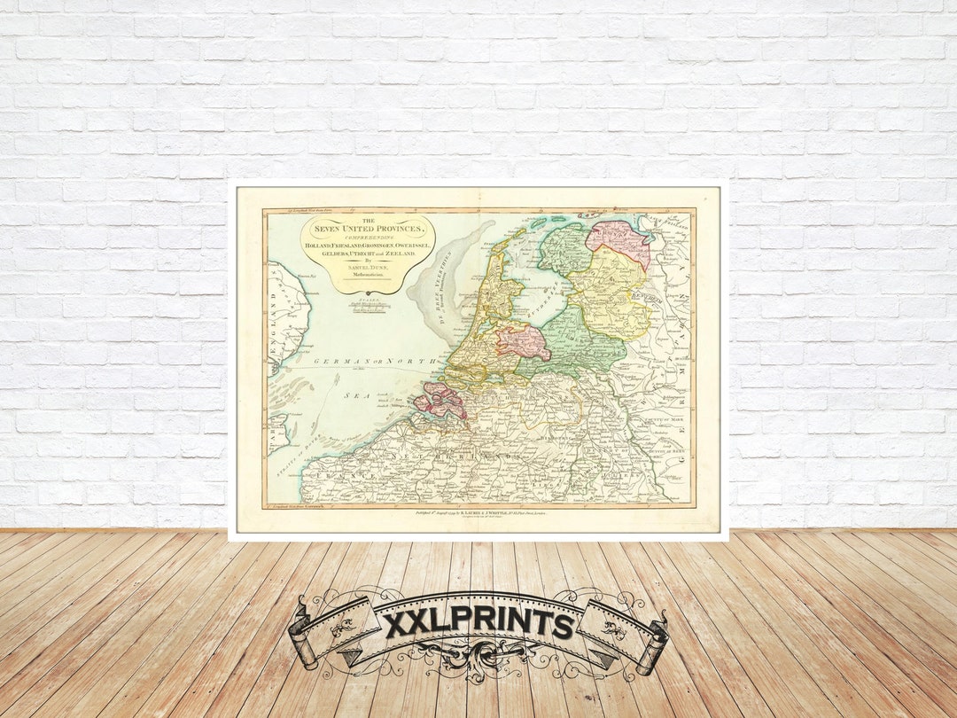 Old Map of Netherlands,holland,friesland,the Seven United Provinces ...