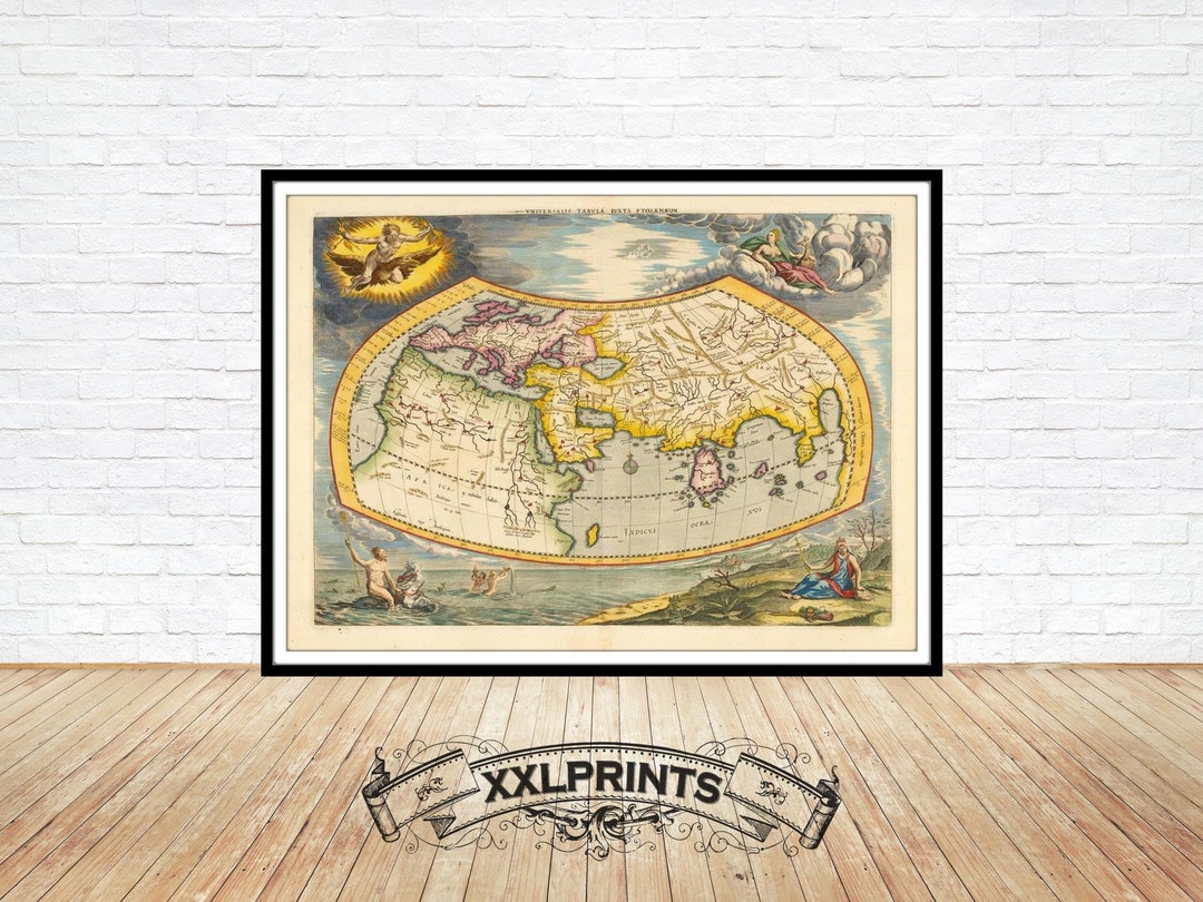 Ptolemy World Map Print: 1578 Ancient World, Fine Art Reproduction - Etsy