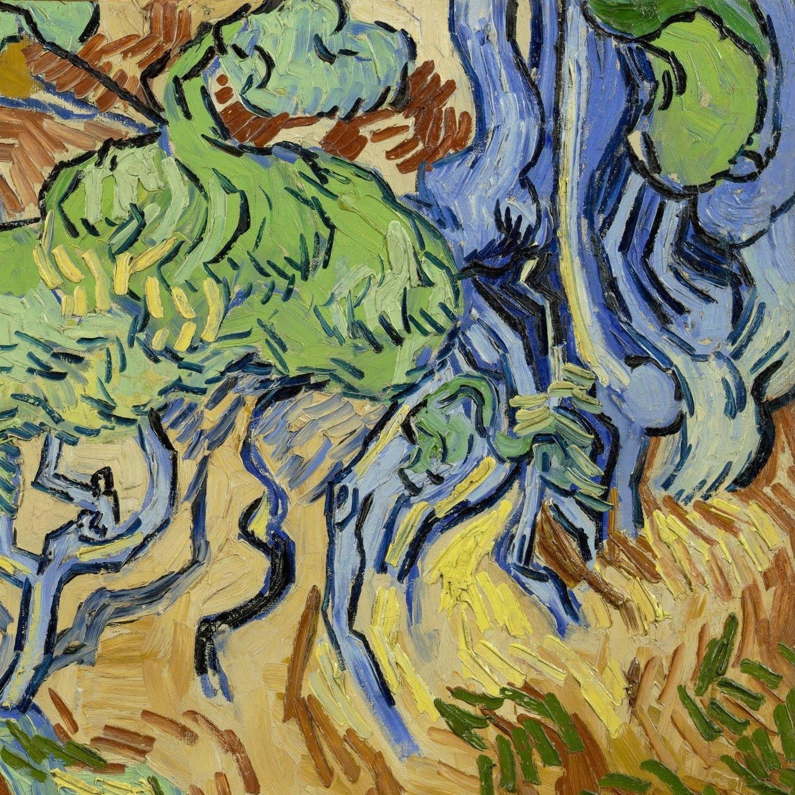 Van Gogh Tree Roots 1890 Fine Reproduction Fine Art Print - Etsy