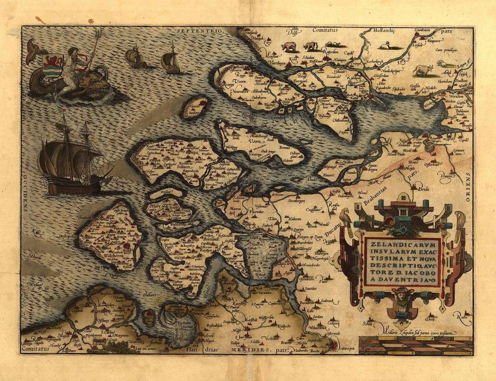Ancient Netherlands Map Print: Zeeland, 1520 Fine Art Reproduction - Etsy