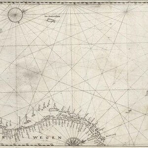 Ancient Map of Norway, 1641, Very Rare Map, Fine Reproduction, Large ...