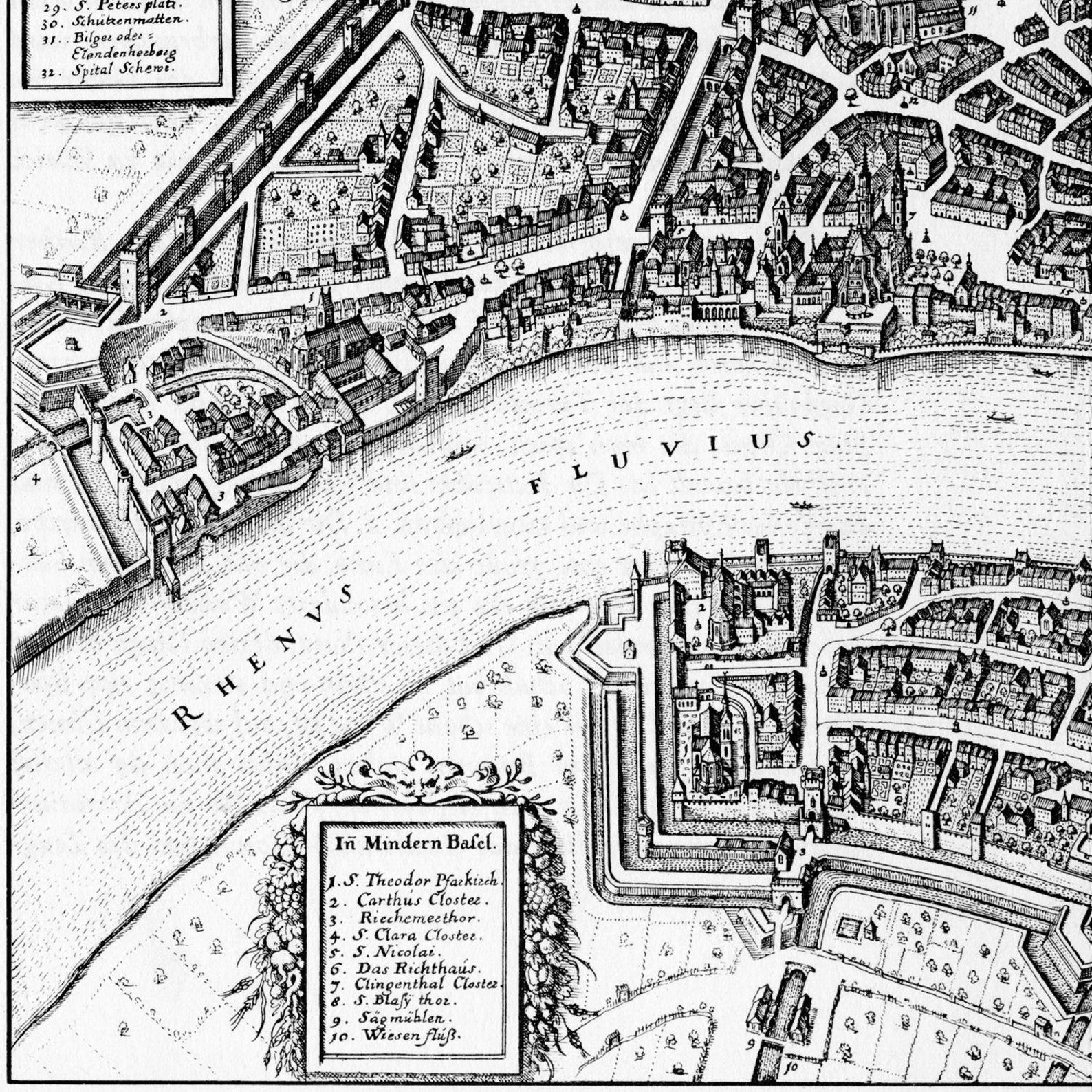 Ancient Map of Basel 1642 Very Rare Map Antique Fine | Etsy