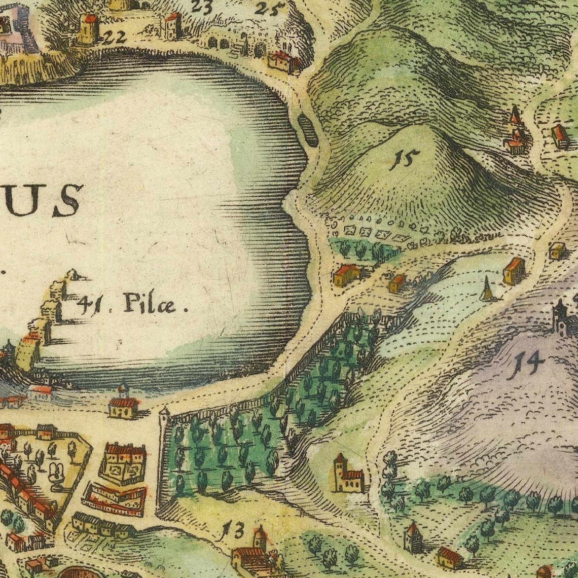 Ancient Naples Bay Map Print, 1638: Fine Art Reproduction - Etsy