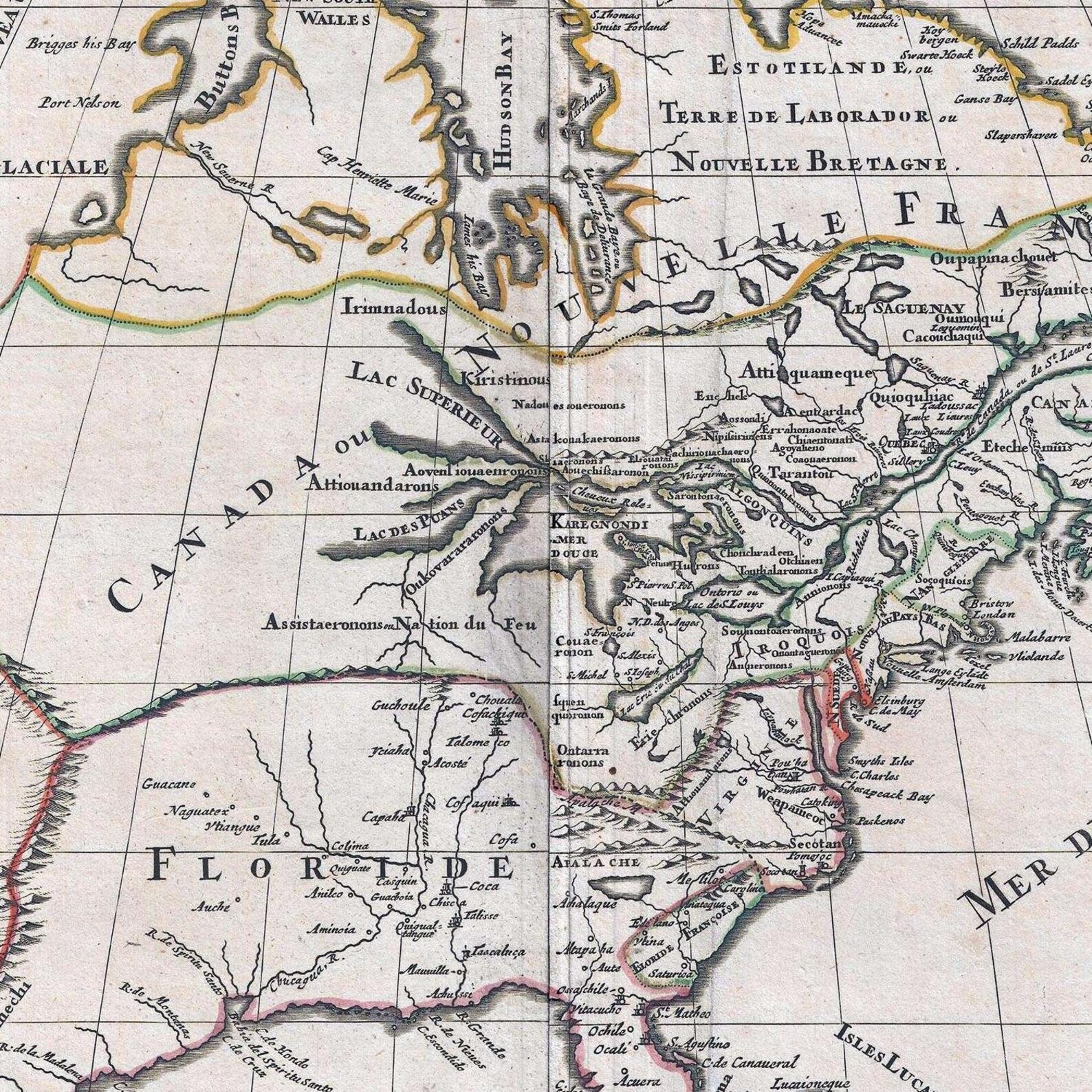 Ancient Map of North America 1686 Very Rare Map Fine | Etsy