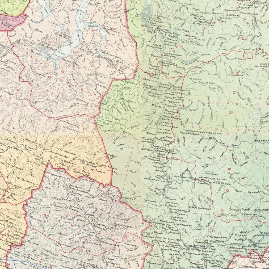 Old Map of CCCP Soviet Map 1936 Fine Reproduction Large - Etsy