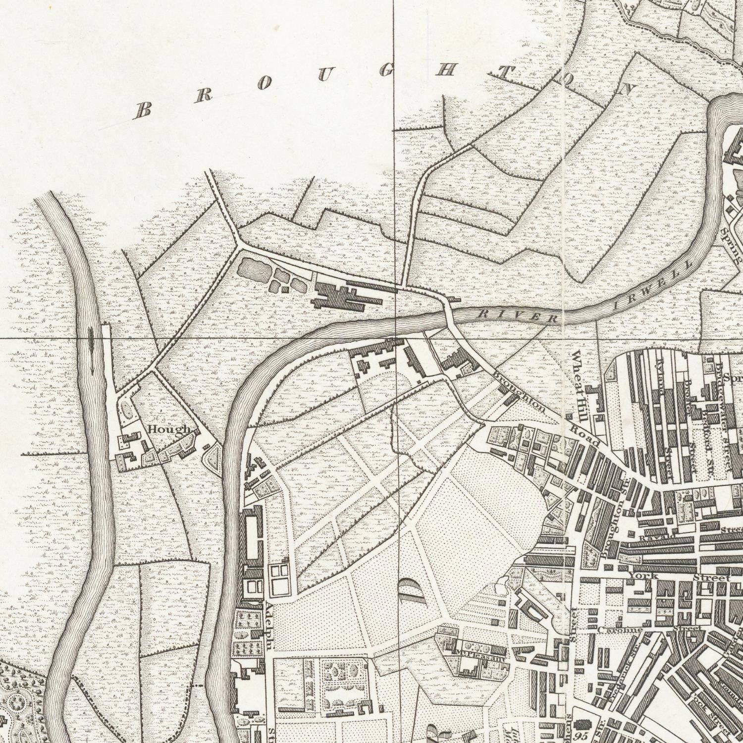 Manchester City Plan: 1824 Antique Map Fine Art Print - Etsy