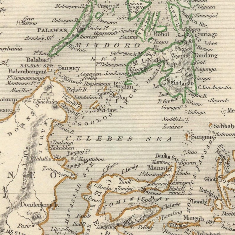 Old Map of Malay Archipelago East India Islands 1851 - Etsy Old Map of Malay Archipelago East India Islands 1851 - Etsy