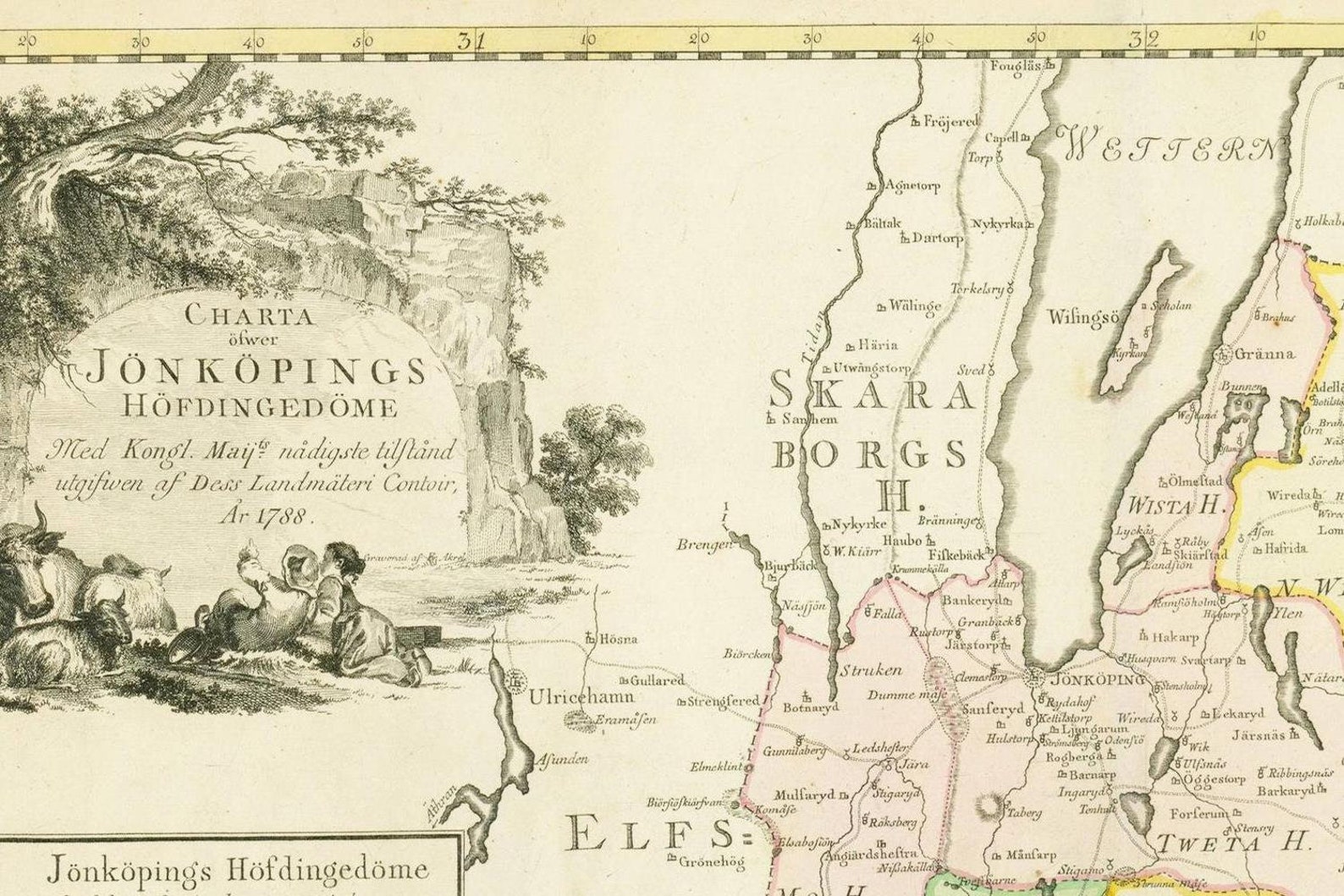 Antique Map Print: Jonkoping, Sweden, 1788 Reproduction - Etsy