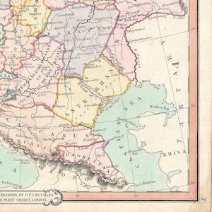 Old Map of Russia, European Part, 1850, Cruchley's Maps, Fine ...