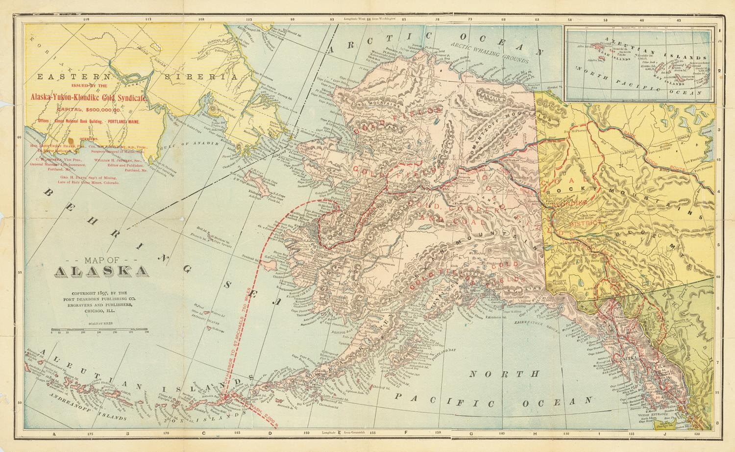Old Map of Alaska 1897 Rare Map Antique Map Fine - Etsy
