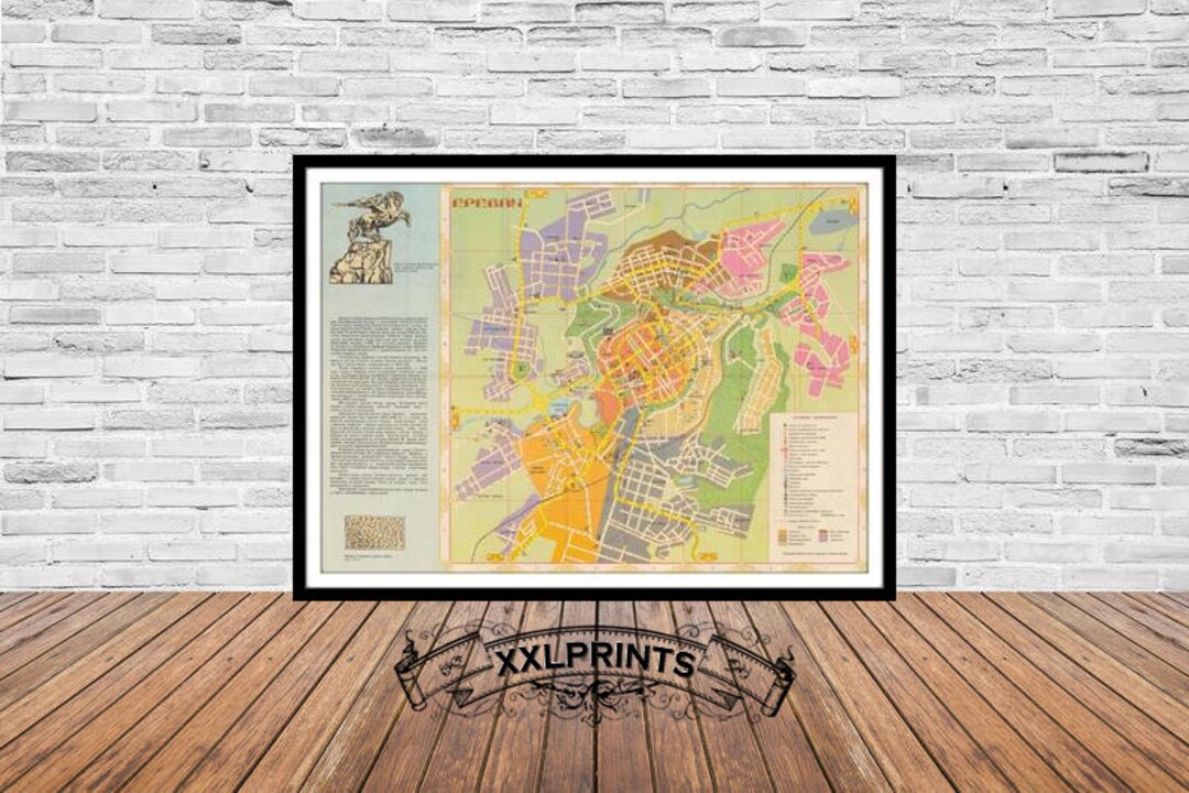Yerevan Map Print: 19th Century City Plan, Antique Decor - Etsy UK