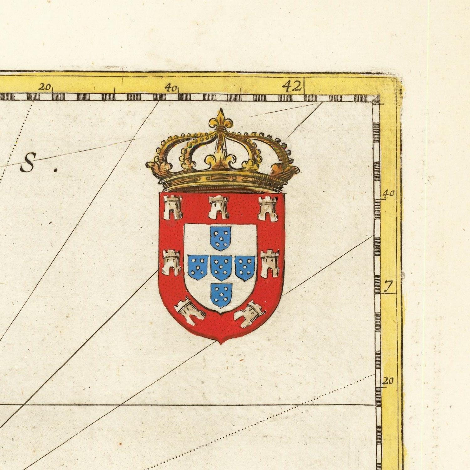 Ancient Portugal Map Print, 1660: Rare Fine Art Reproduction - Etsy
