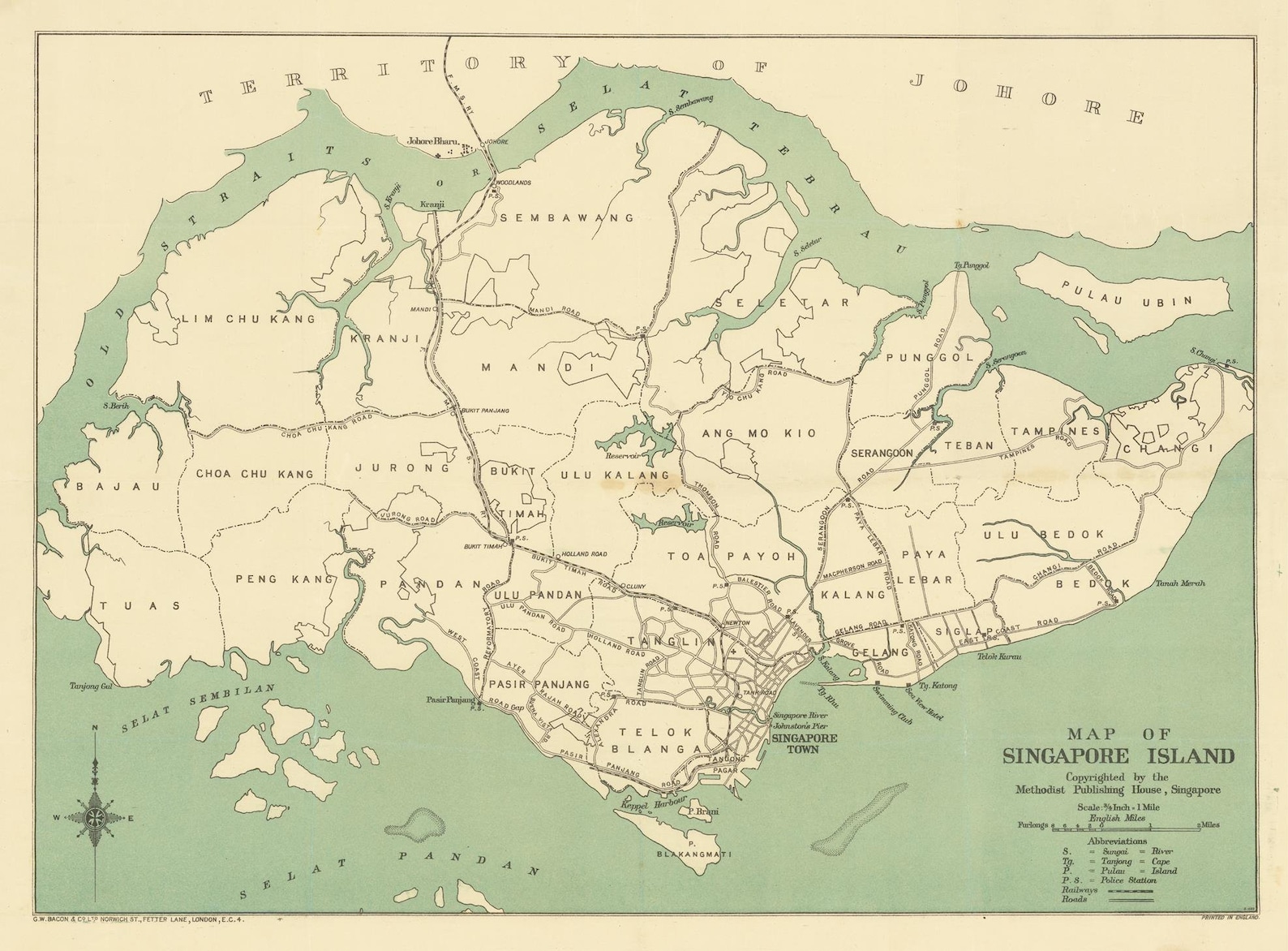 Singapore Map Print: 1920s Vintage Style Reproduction - Etsy
