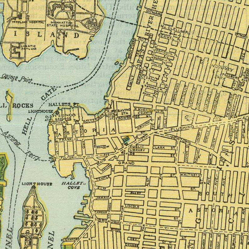 Old Map of New York 1920 Fine Reproduction Large Map Fine - Etsy