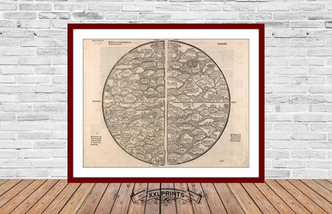 Ancient Map of the World 1491 Very Rare Map Fine - Etsy