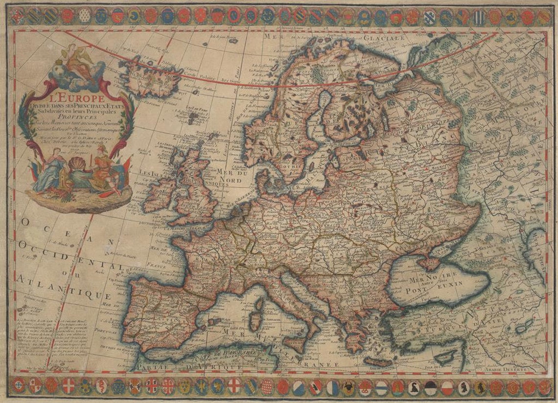 Antique Europe Map Print: 1700s Reproduction, Fine Art Decor - Etsy