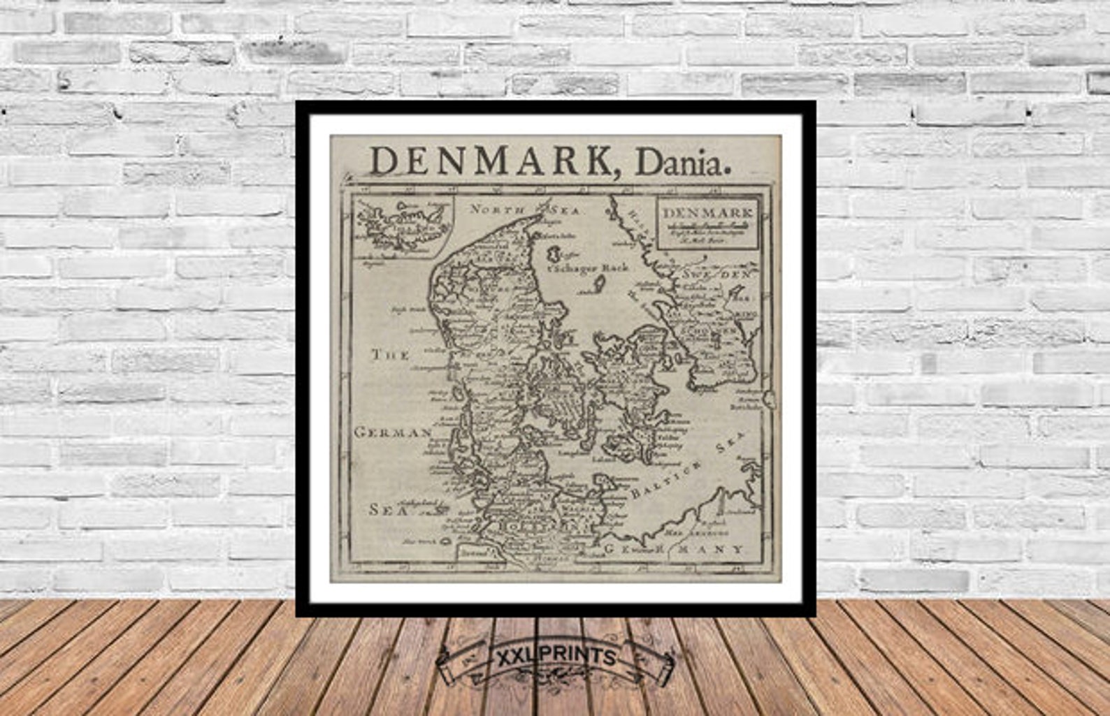 Antique Map of Denmark 1700 Old Map Fine Reproduction - Etsy