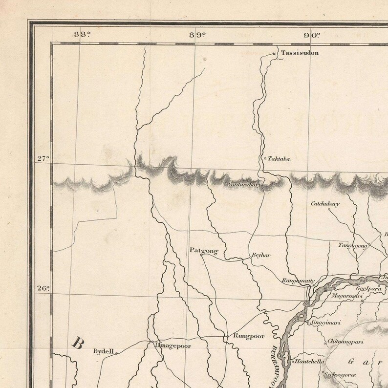 Old Map of Myanmar 1829 Antique Map of Burma Rare Fine - Etsy