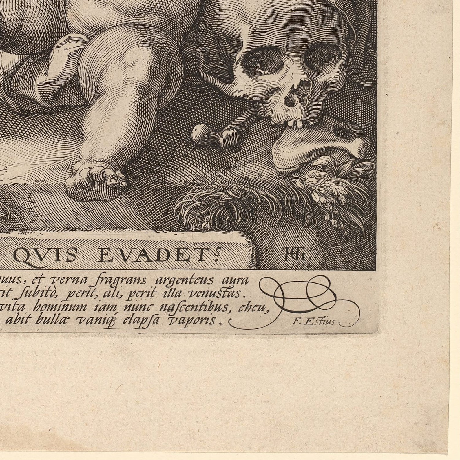 Hendrick Goltzius, Allegory of Transience (homo Bulla), 1594, Fine ...
