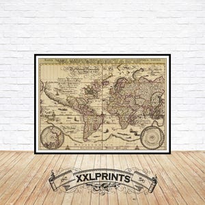 1492 World Map Print: Antique Decor, Fine Art Reproduction - Etsy