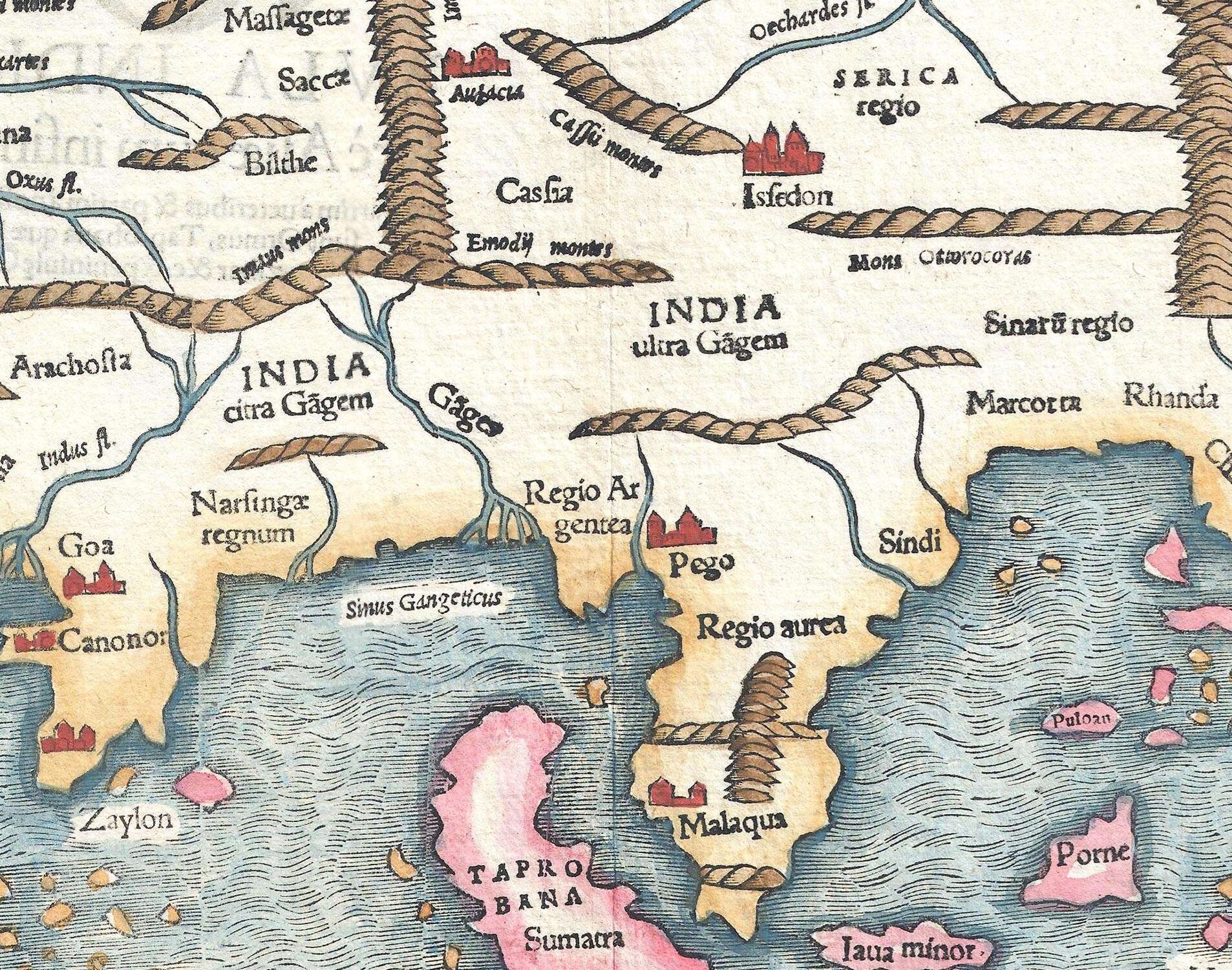 Ancient Asia Map Print: 1550 Rare Reproduction, Fine Art Decor - Etsy