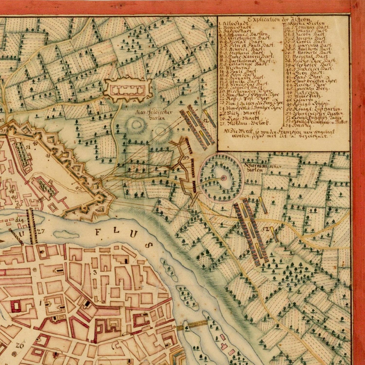 Antique Prague Map Print, 1744 City Plan, Fine Art Reproduction - Etsy