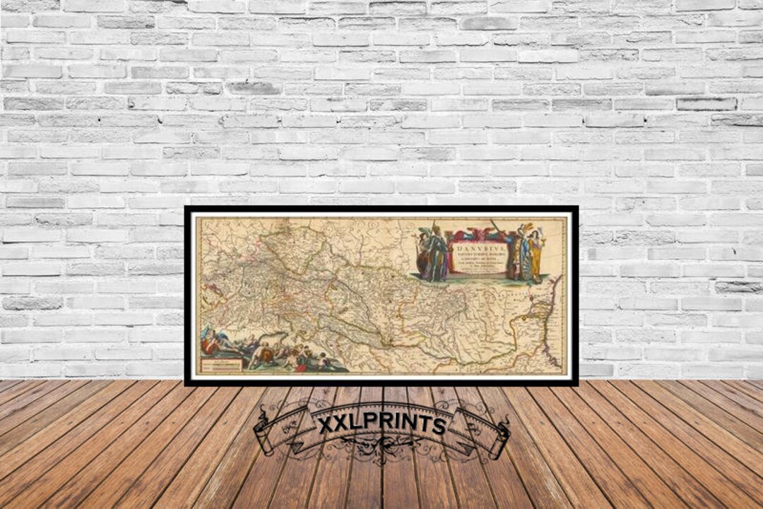 Danube River Map Print: 1690 Ancient Danubius Fine Art Reproduction - Etsy