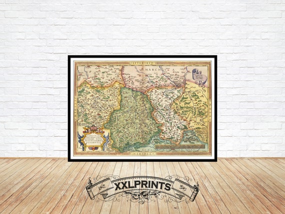 Old Map of Saxony Saxonia 1581 Ancient Map Very Rare Fine - Etsy