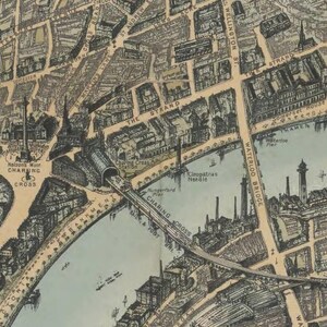 Antique London Map Print 1892: Fine Art Reproduction - Etsy