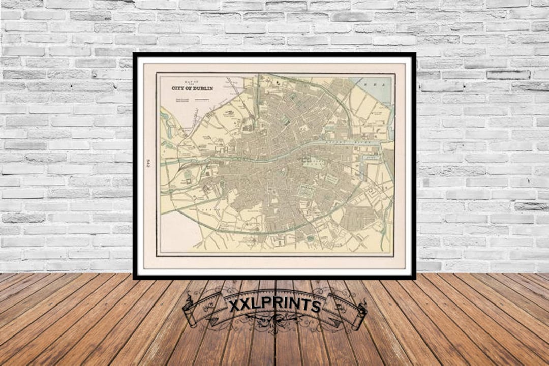 Dublin Map Print: 1901 City Plan, Antique Reproduction - Etsy