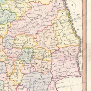 Old Map of Russia, European Part, 1850, Cruchley's Maps, Fine ...