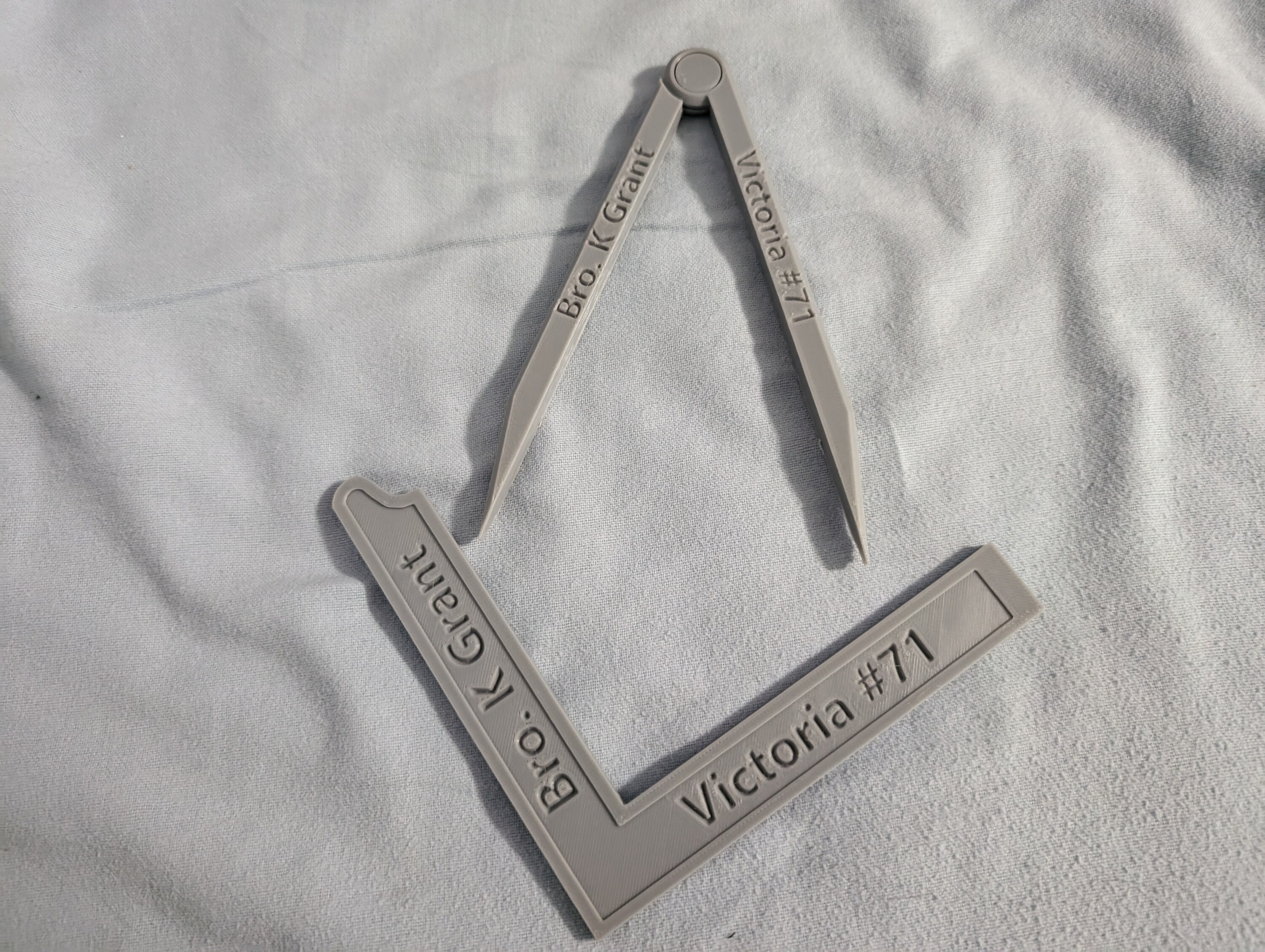 3D Printed Square and Compass - Etsy