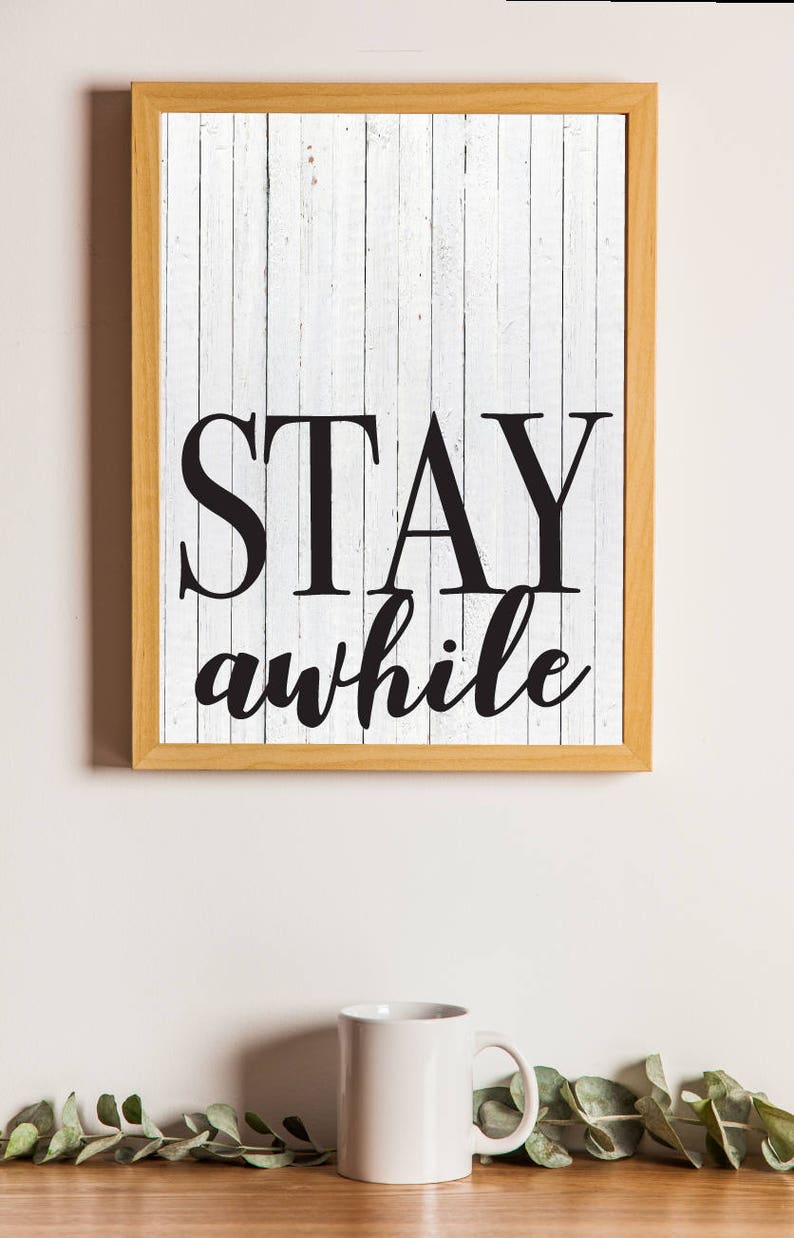 Stay Awhile Sign Stay Awhile Vector Cuttable SVG Vinyl - Etsy Denmark