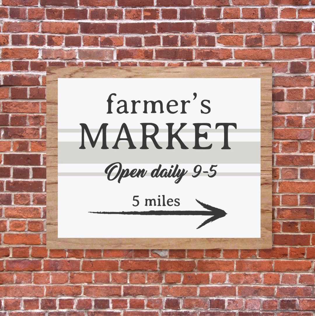 Farmers Market Sign, SVG, Vector, Cuttable, SVG, Digital File, Print ...