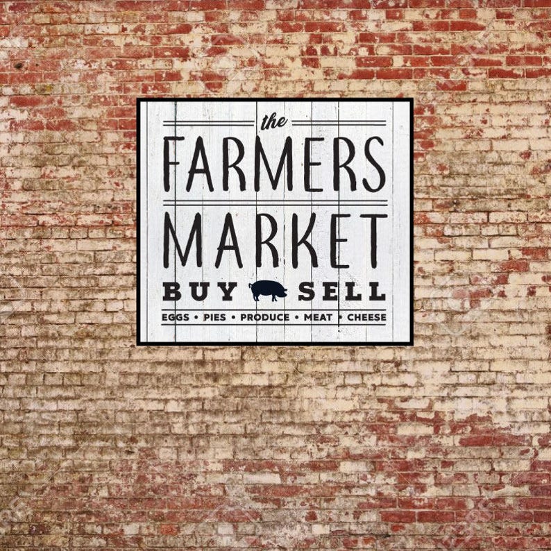Farmers Market Sign Farmers Market Vector Cuttable SVG | Etsy