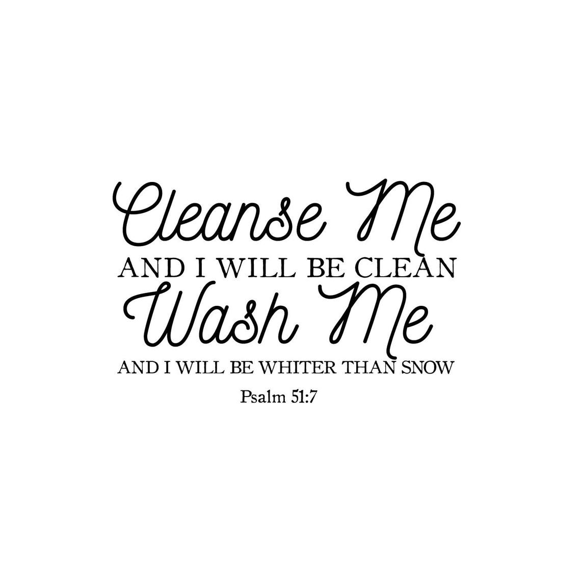 Cleanse Me Verse Bible Verse SVG Vector SVG Cut File | Etsy