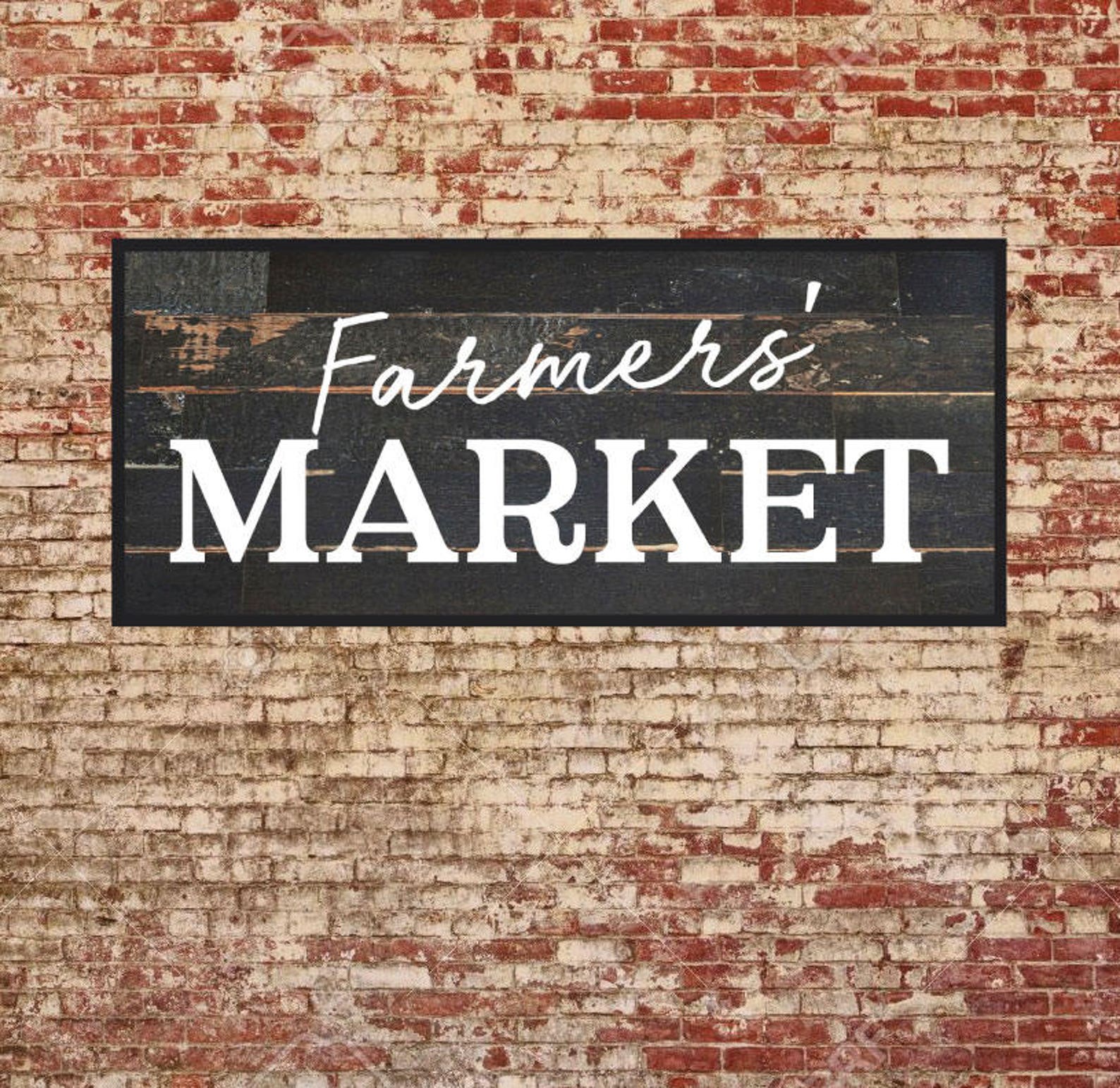 Farmers Market Sign Vector Market Fresh Printable - Etsy