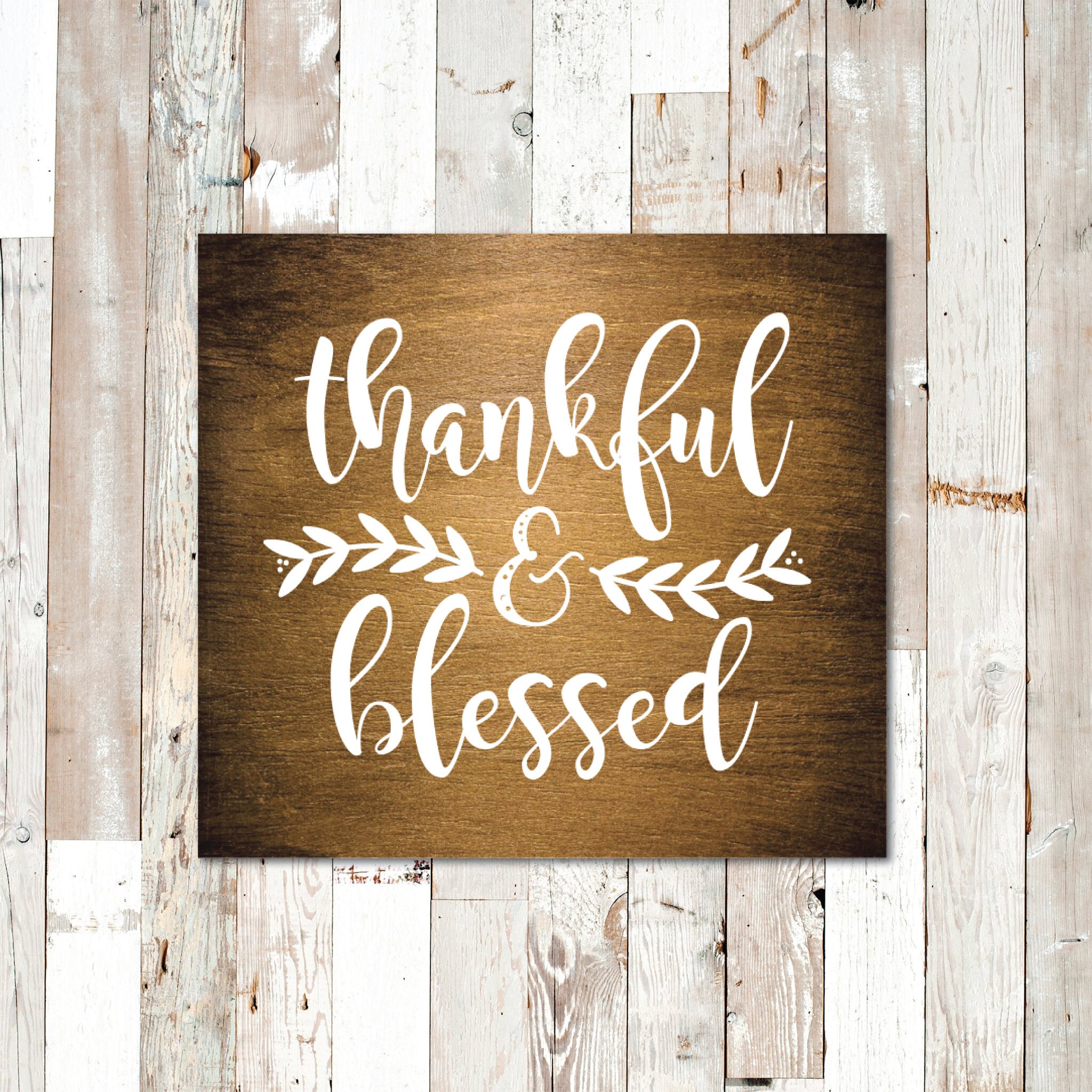 Thanksgiving SVG Thankful and Blessed Thanksgiving Sign | Etsy