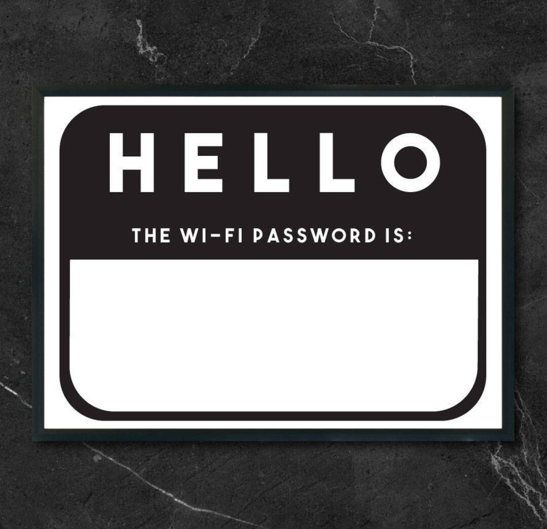 Wifi Password Sign, Wifi Password Printable, Cuttable, SVG, Vinyl ...