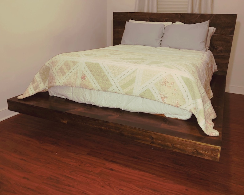 Floating Platform Bed Plan; Any Size: DIY Woodworking Project (PDF ...