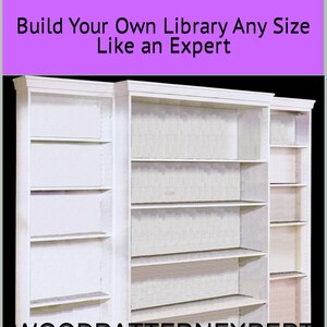 DIY Bookcase How-to Book; Digital Downloadable PDF Pattern Plan to ...